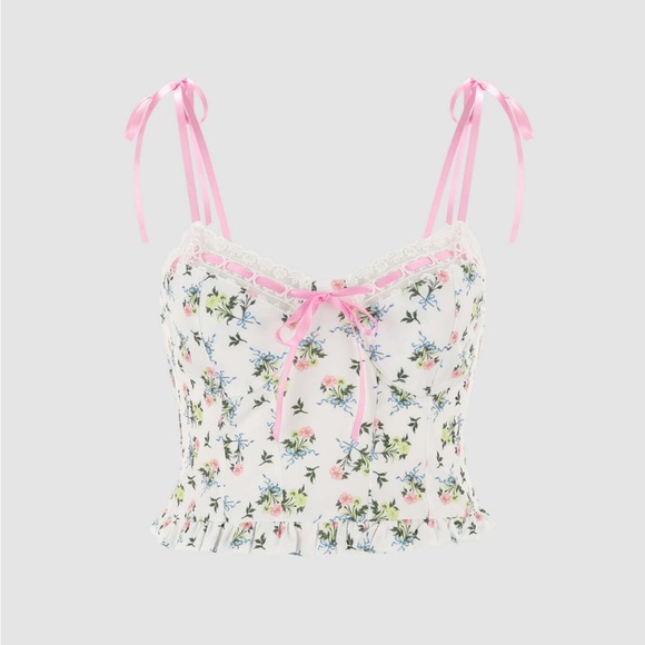 Cider | Tops | Cider Floral Corset Top | Poshmark
